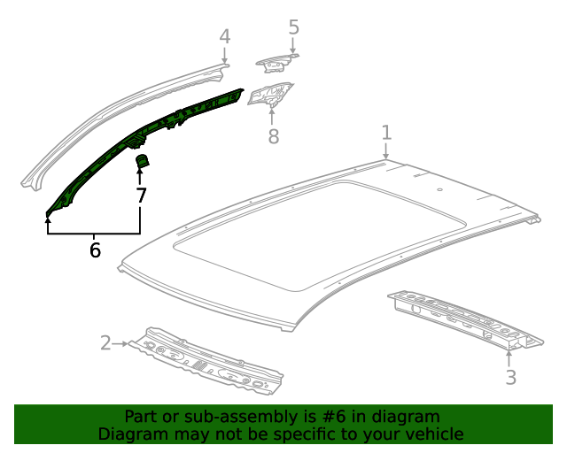 2019-2023 Cadillac XT4 Inner Rail - Driver's Side (LH) 84666226 ...
