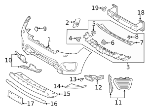 2018-2022 Land Rover Range Rover Sport Radiator Support Air Deflector ...