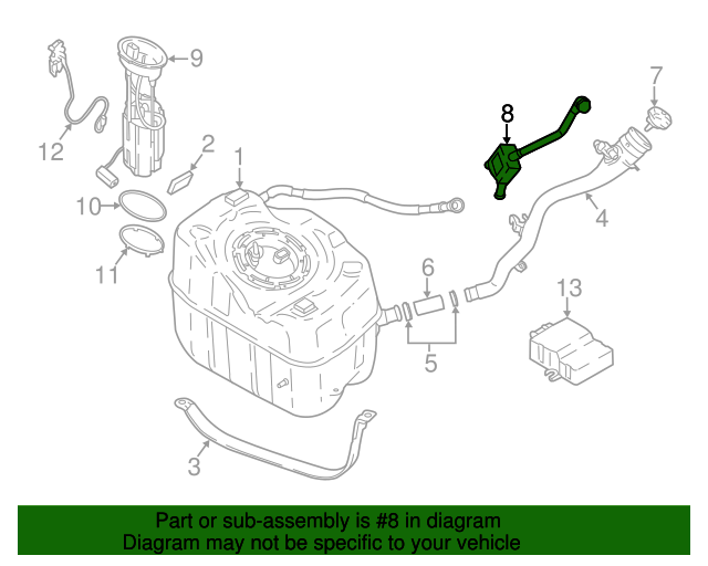 16-11-7-394-711 - Fuel Tank Vent Hose 2018-2023 Mini Cooper Countryman ...