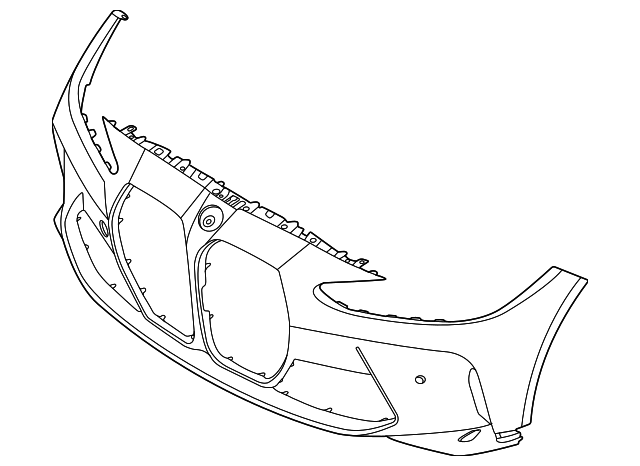 Genuine BMW 51-11-7-884-091 | Front Bumper Cover, Primed (US/PDC ...