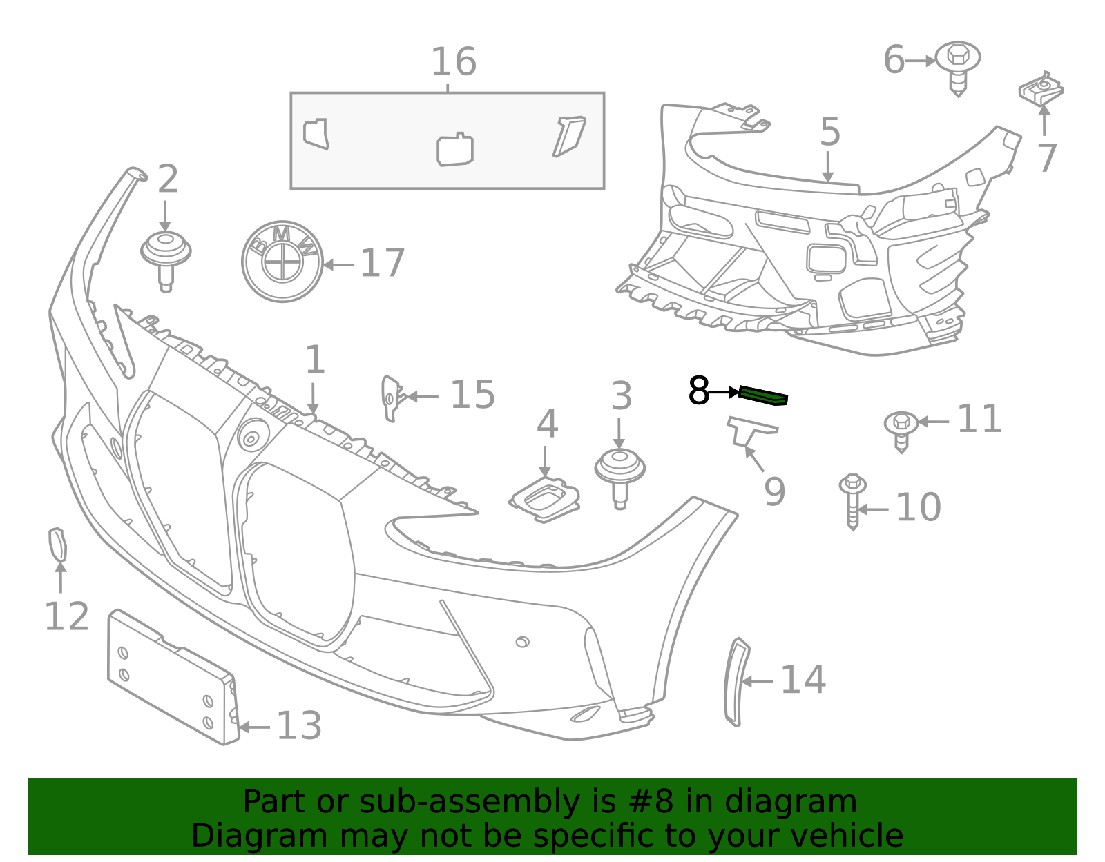 51-11-8-069-418 - 2021-2024 BMW - Bumper Cover Side Bracket | Buy BMW ...