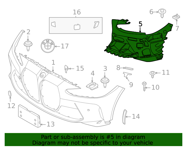Genuine BMW 51-11-8-069-415 | Insert Panel | FREE Shipping on Most ...