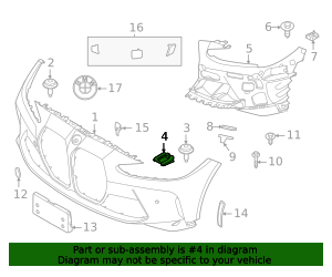 Genuine BMW 51-11-7-885-598 | Bumper Cover Clamp | FREE Shipping on ...