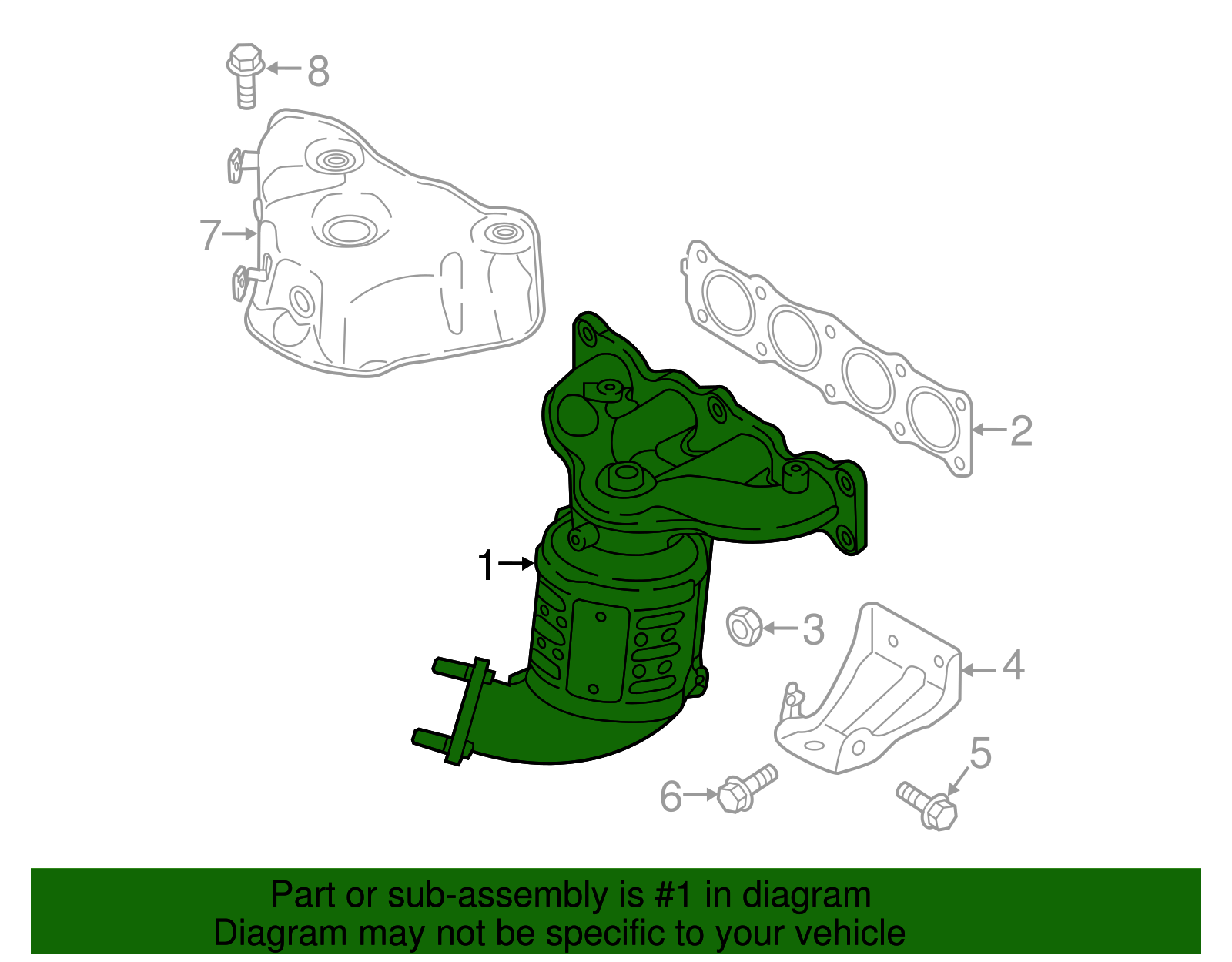 28510-2GBB0 - Catalytic Converter With Integrated Exhaust Manifold 2016 ...