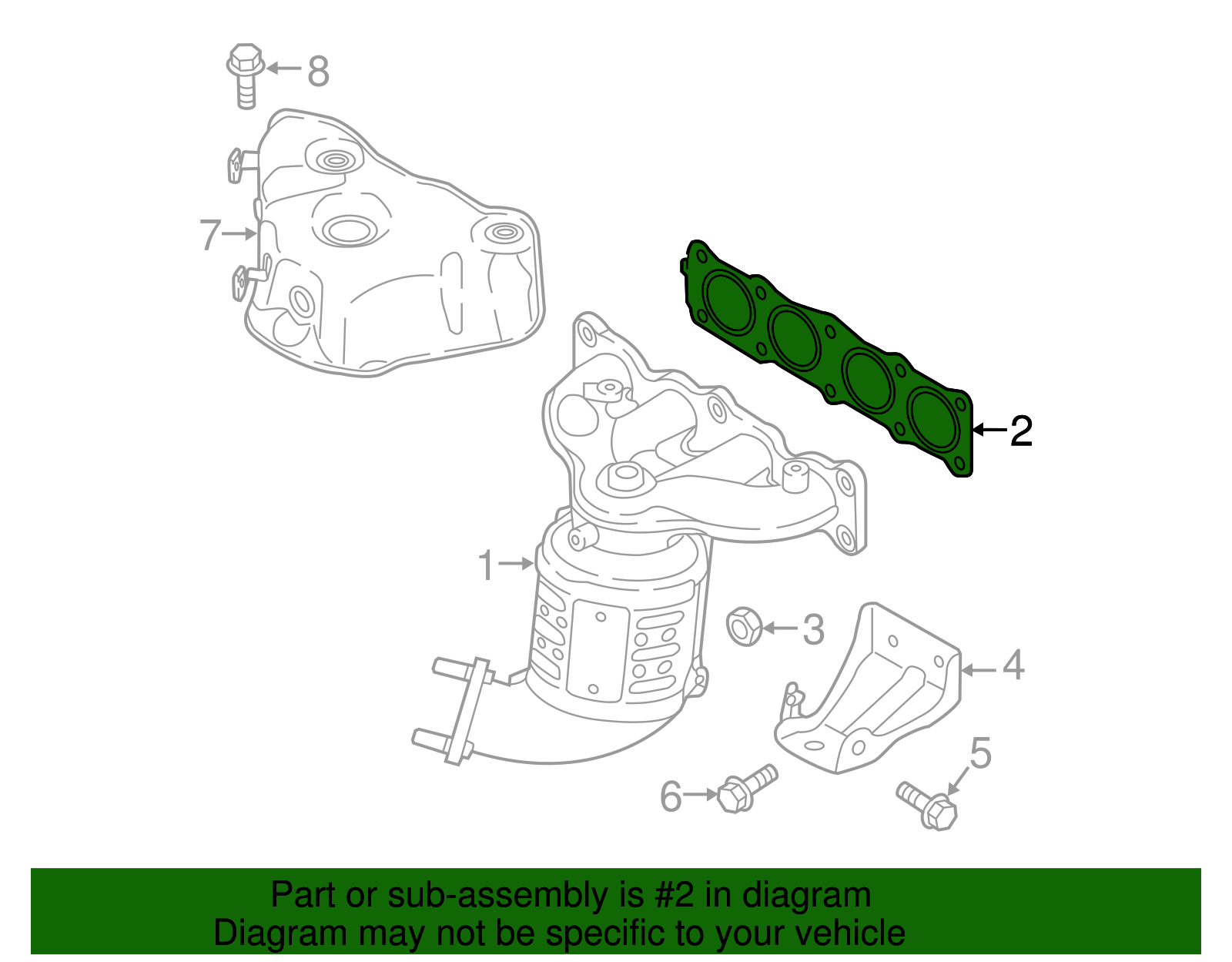 28521-2GGA0 - Mnfd W/Converter Gasket 2016-2022 Kia | Kia.Parts Store