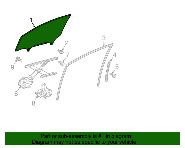 68101-47110 - Movable Glass - 2012-2017 Toyota Prius V | Lithia Toyota ...