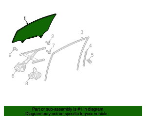 68101-47110 - Movable Glass - 2012-2017 Toyota Prius V | OEM Genuine ...