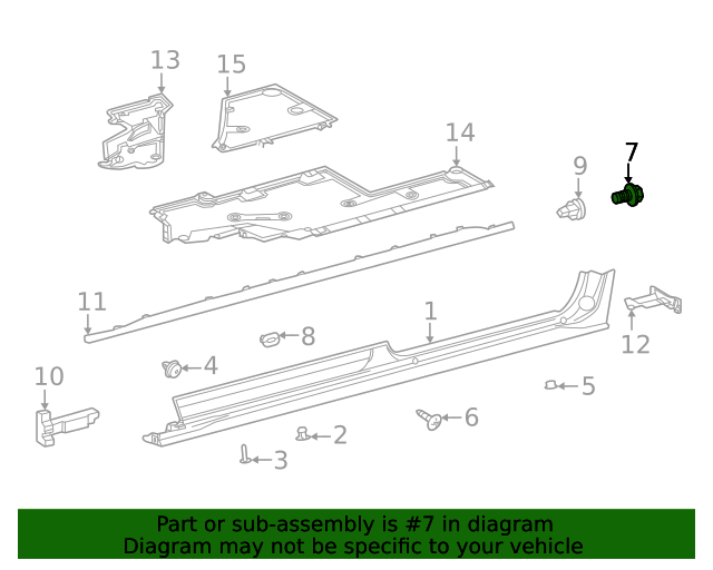 2014-2024 Toyota Apron Assembly Bolt 90119-A0046 | Toyota Parts Center
