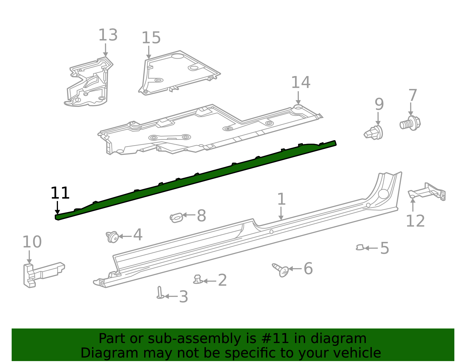 75853-08900 - Rocker Panel Molding Trim Insert 2021-2024 Toyota Sienna ...