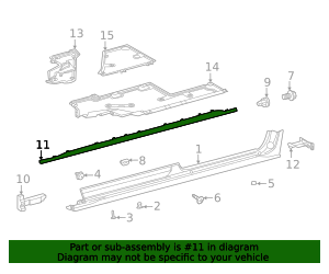 75854-08900 - Rocker Panel Molding Trim Insert 2021-2023 Toyota Sienna ...