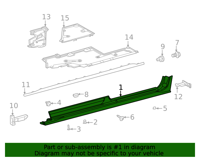 75851-08902 - Rocker Molding - 2021-2024 Toyota Sienna | OEM Genuine ...
