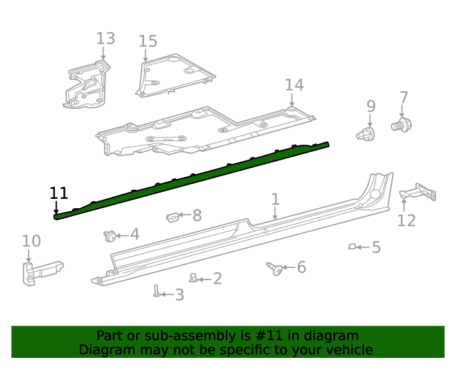 2021-2024 Toyota Sienna Rocker Panel Molding Trim Insert 75854-08900 ...