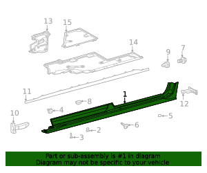 2021-2024 Toyota Sienna Rocker Molding 75852-08902 | Toyota Parts Center