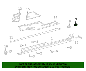 2014-2024 Toyota Apron Assembly Bolt 90119-A0046 | Toyota Parts Center