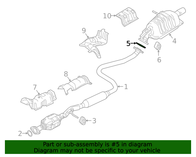 17451-WB001 - Converter & Pipe Gasket - 2016-2020 Toyota | OEM Genuine ...