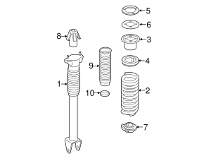 166-320-17-30 - Shock Absorber 2012-2019 Mercedes-Benz | Mercedes-Benz ...