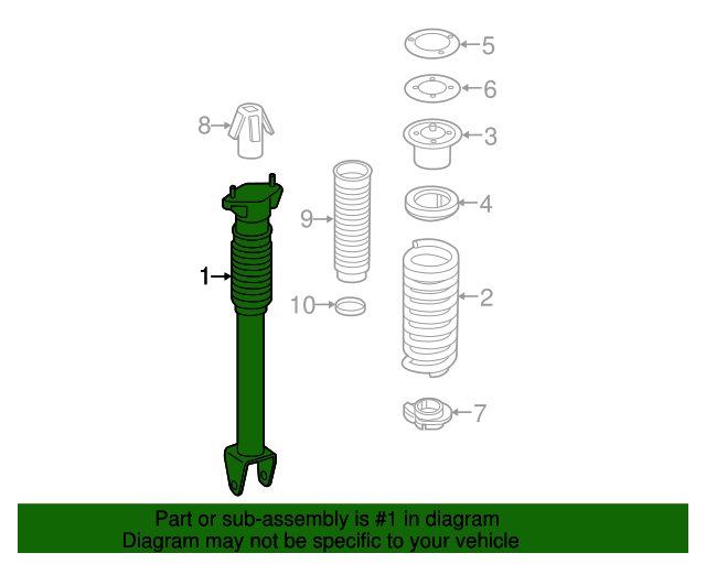 166-320-17-30 - Shock Absorber 2012-2019 Mercedes-Benz | Mercedes-Benz ...