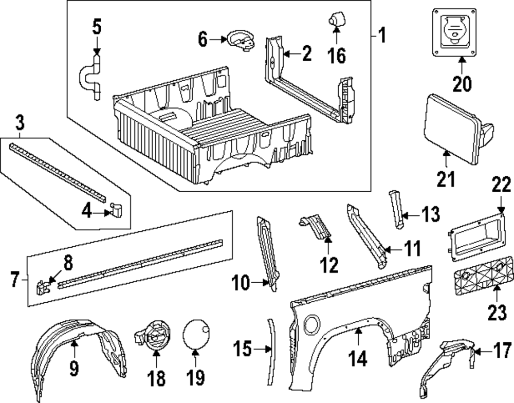 65409-AK010 - 2024 Toyota Tacoma - Truck Bed Side Rail | Conicelli Toyota