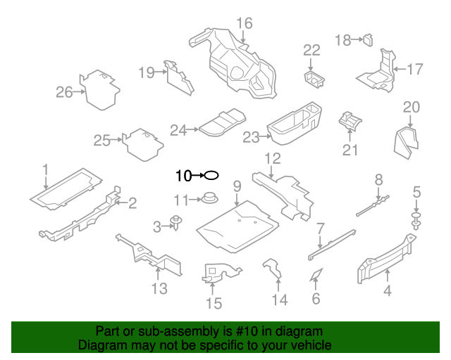 51478146943 - Floor Cover Hook 1995-2021 BMW | Genuine BMW Parts