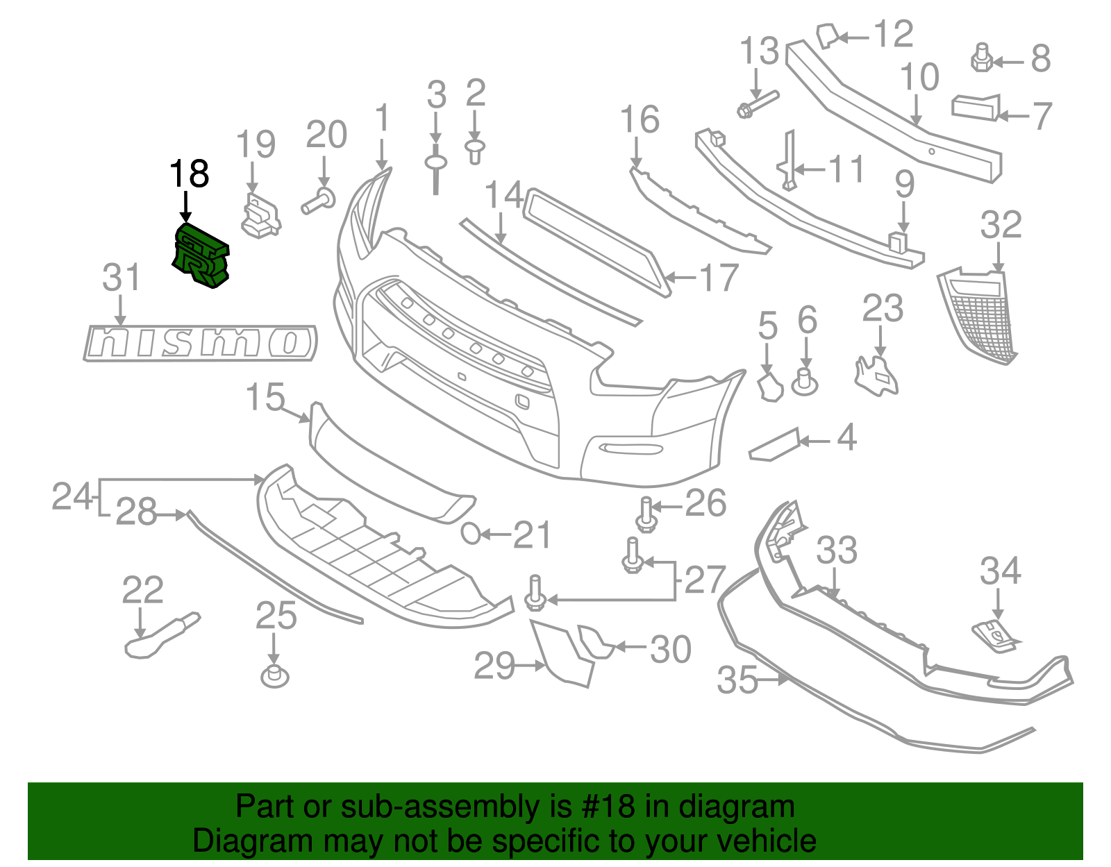 2011-2024 Nissan GT-R Nameplate 62892-JF60A | Bill Kay Nissan Parts