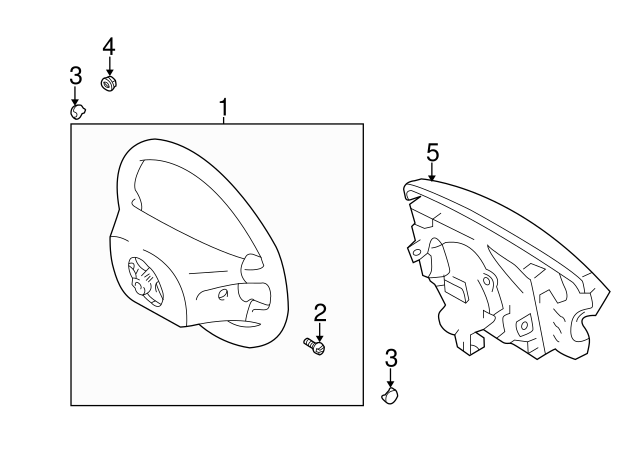 Toyota OEM Steering Wheel Part# 45100-01090-B0 | OEM Vehicle Parts
