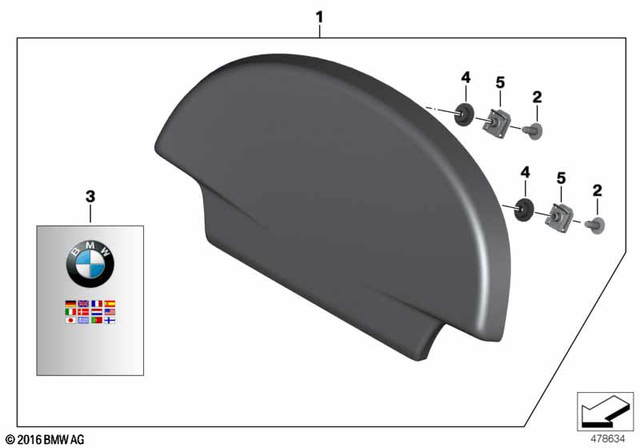 71607693672 - Set Backrest Cushion Top Case 2003-2024 BMW-Motorrad ...