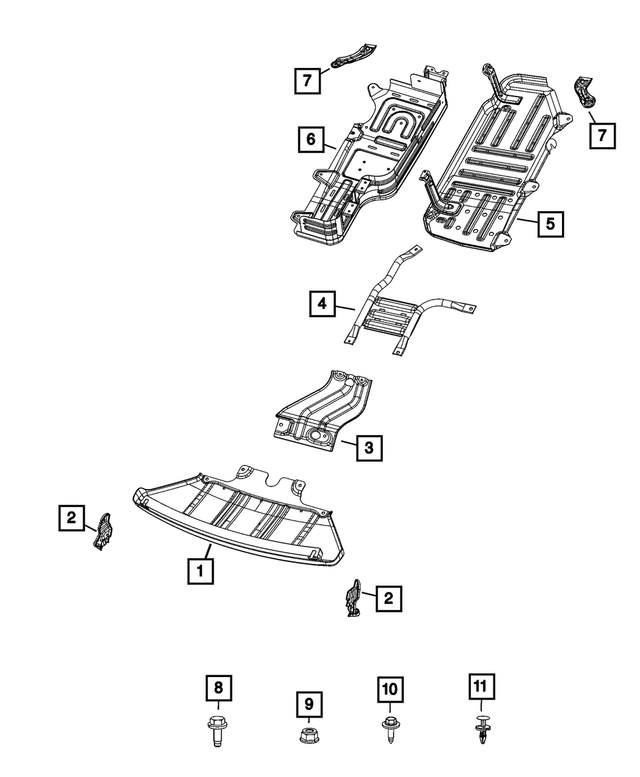 2022-2023 Jeep Transfer Case Skid Plate 68430493AB | Mopar Estores