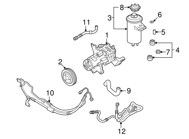 32416785276 - 2008-2014 BMW Power Steering Return Hose (32-41-6-785-276 ...