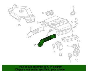 112-094-35-82 - Air Inlet Duct - 2003-2005 Mercedes-Benz E 320 ...