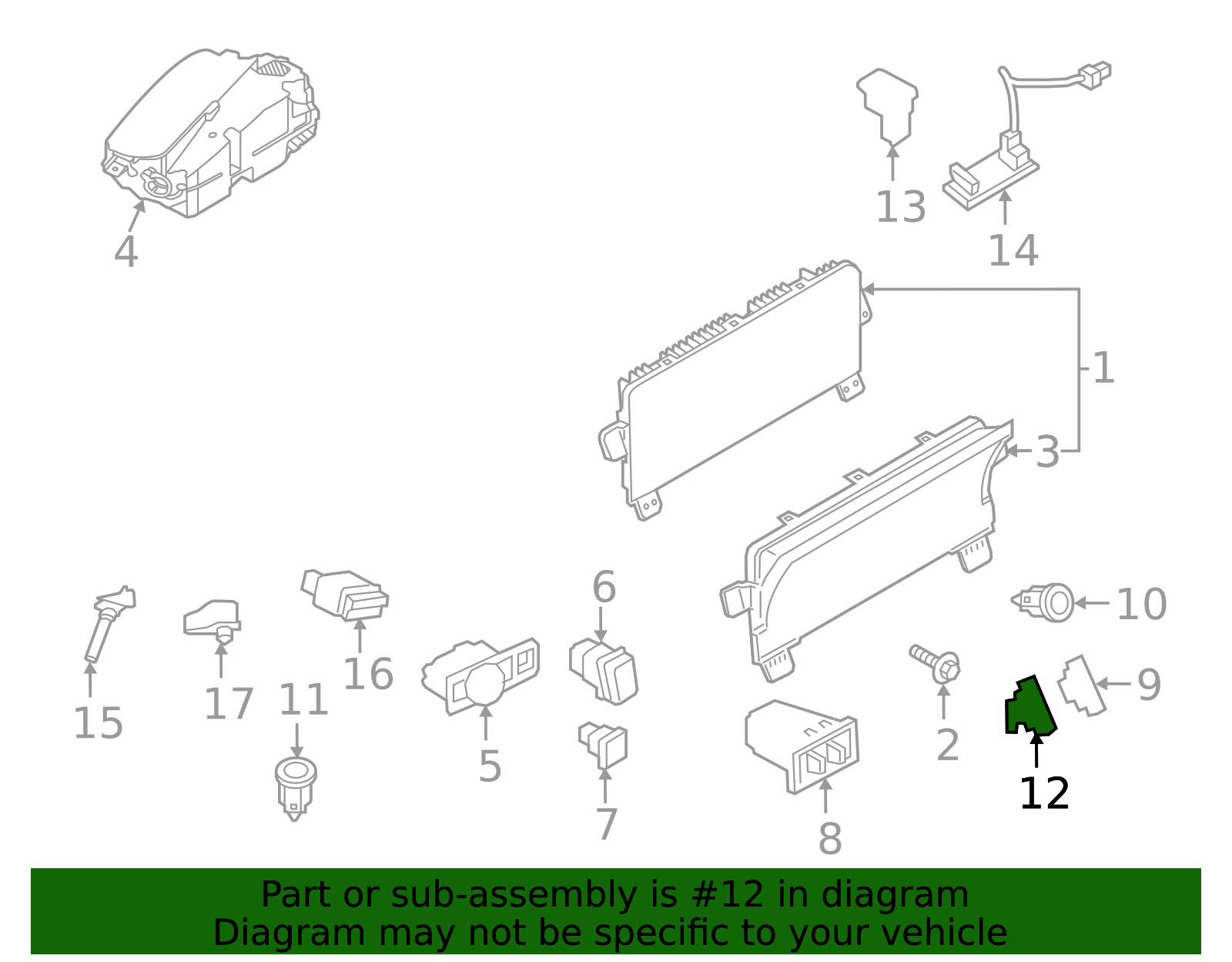 JL7Z-13350-AA - Hazard Switch - 2018-2024 Lincoln Navigator | Lasco ...
