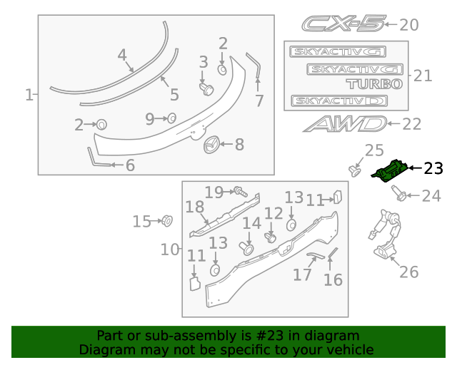 2017-2023 Mazda CX-5 Cover KB7W-50-858 | Mazda-Parts