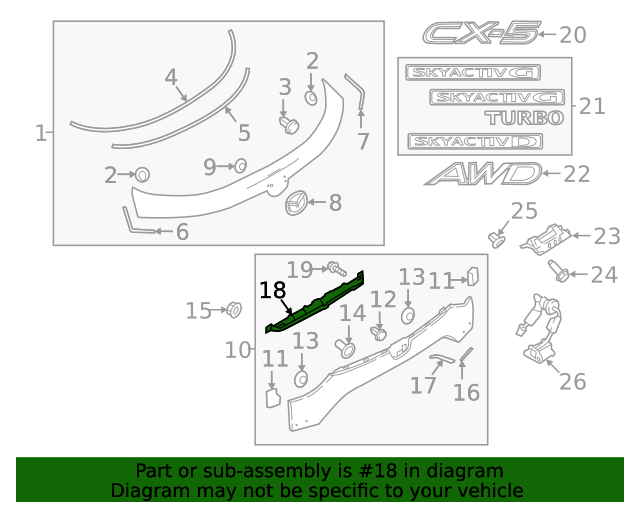 KB8B-50-854 - Mount Bracket - 2017-2021 Mazda CX-5 | MazdaSwag