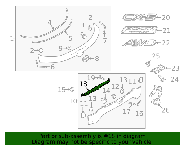 2017-2019 Mazda CX-5 Mount Bracket KB8A-50-854 | RealMazdaParts.com