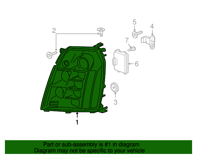 2009-2014 GM Passenger Side Headlamp 84086145 GM | GMPartsDirect.com