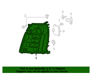 84086145 - Genuine OEM GM Right Headlamp Composite Assembly with LED ...
