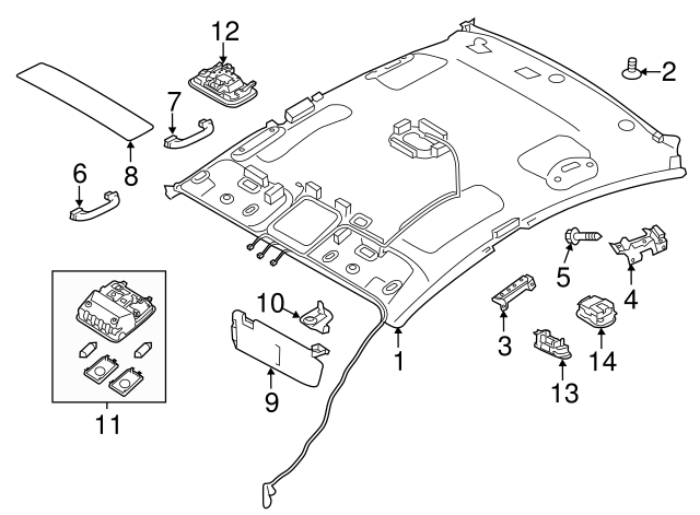 0BF70-68865WK - Headliner Fastener 2014-2018 Kia Forte5 | Genuine Kia Parts