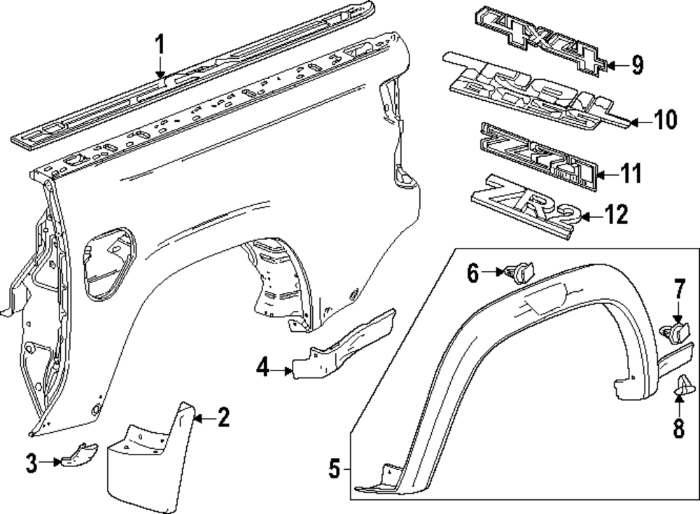 2023-2025 GM Upper Molding 84777539 GM | GMPartsDirect.com