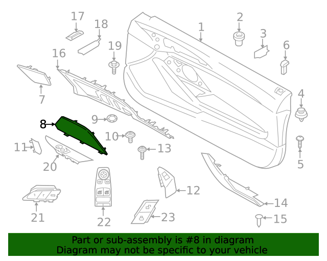 51417498410 - 2019-2024 BMW Speaker Grille (51-41-7-498-410) | Parts ...