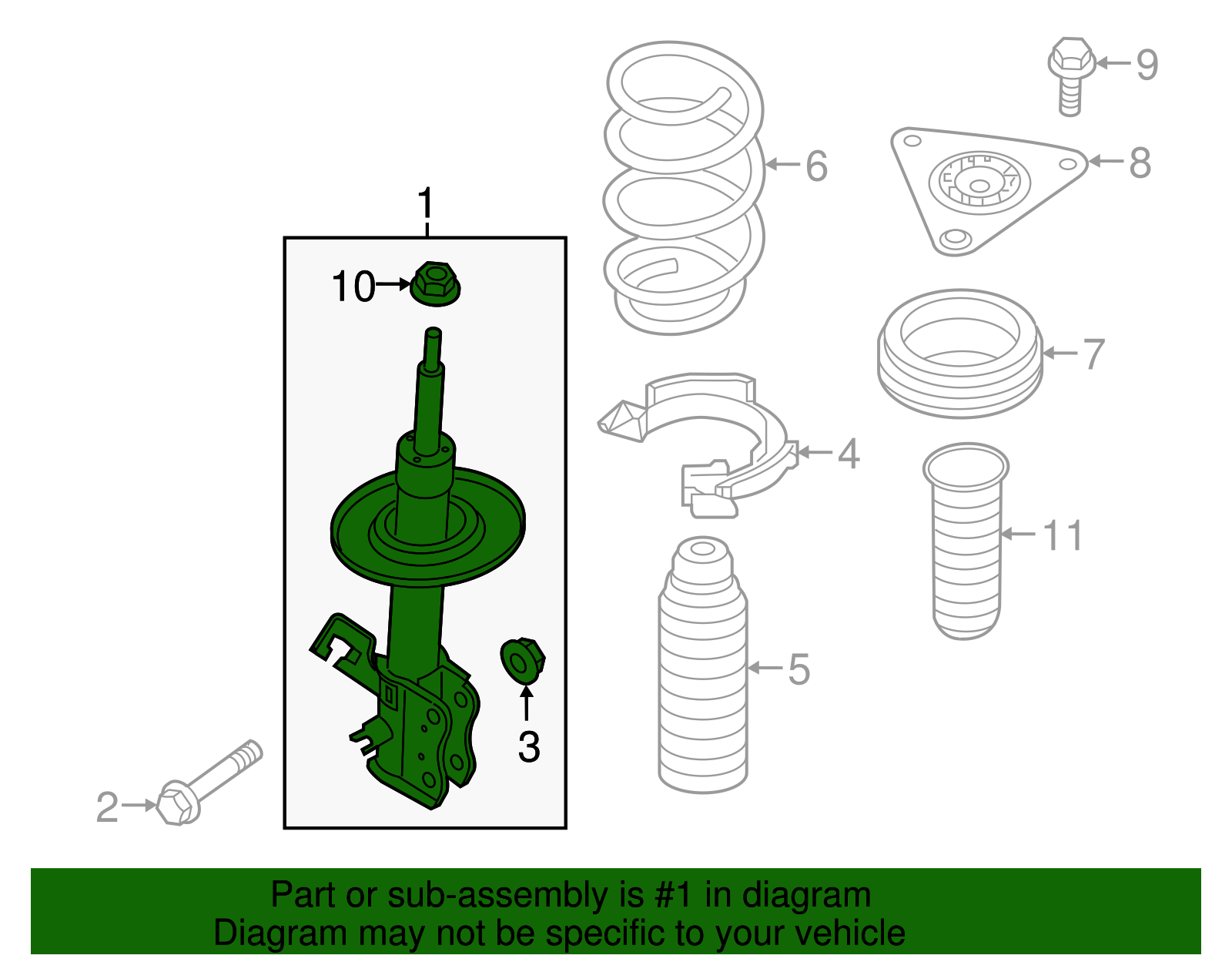 2017-2023 Nissan Suspension Strut E4303-6MA1A | Bill Kay Nissan Parts