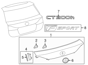 76801-76010-C0 - Applique Panel - 2011-2015 Lexus CT200h | DiscMonster
