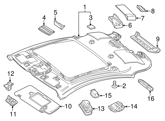 000-906-36-04-1B88 - Vanity Lamp 2015-2017 Mercedes-Benz | Mercedes ...