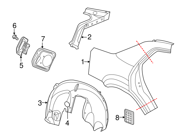 68500541AA - Hood Bezel Right | Mopar Parts Canada