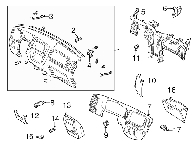 2002-2004 Mazda Tribute Instrument Panel EF20-55-10XD-13 ...