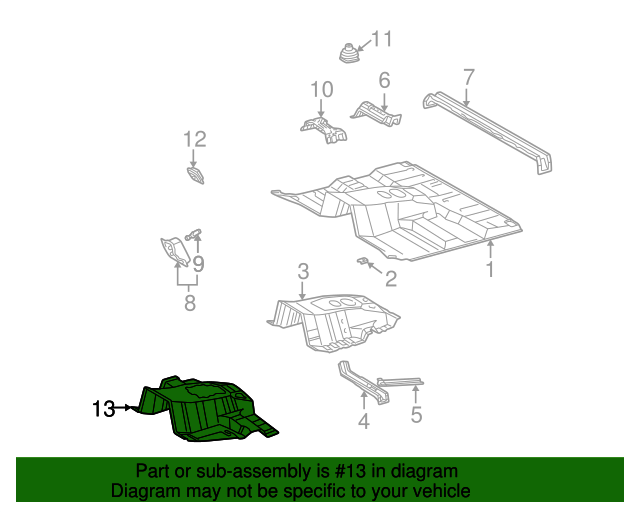 58563-60042 - Sound Absorber 2003-2007 Lexus LX470 | AutoNationParts.com