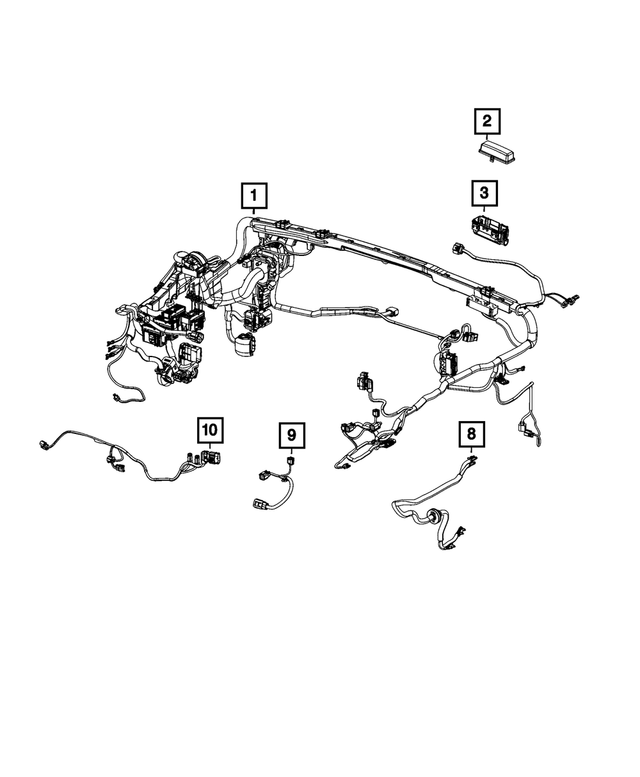 2022-2023 Jeep Gladiator Dash Wiring 68527863AE | Mopar Estores
