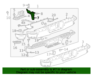 2014-2019 GM Rear Driver Side Bumper Impact Bar Bracket Bracket ...