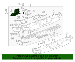 2014-2019 GM Passenger Side Front Bumper Fascia Support Brace 22757268 ...
