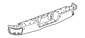 2014-2019 GM Black Rear Bumper Impact Bar 23108140 | GMPartsNow