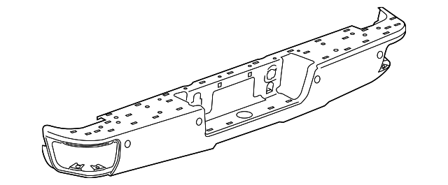 2014-2019 GM Black Rear Bumper Impact Bar 23108140 GM | GMPartsDirect.com