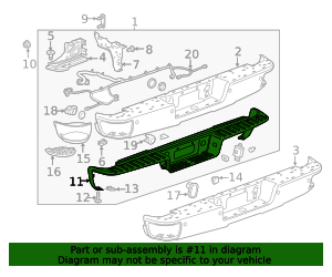 2014-2019 GM Anthracite Rear Bumper Step Pad 23108158 GM ...